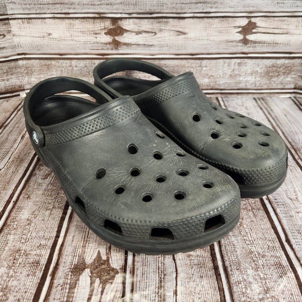 Crocs Classic Men's 12 Shoes Black Slides Slip On Com… - Gem